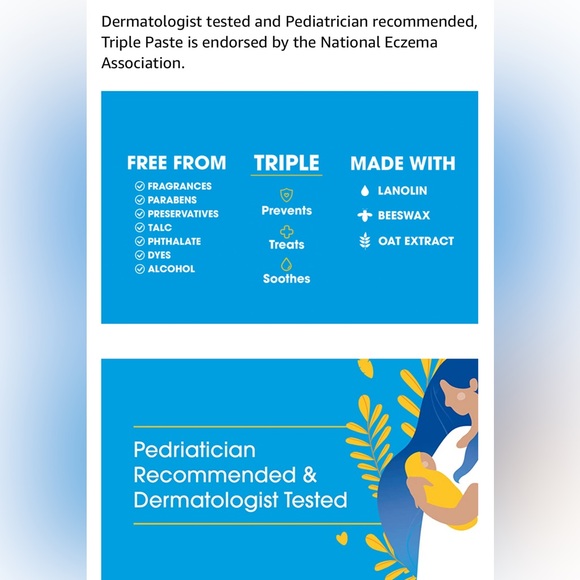 Bath, Skin & Hair | Triple Paste Diaper Rash Cream | Poshmark